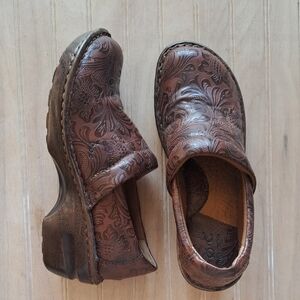 boc | Shoes | Boc Born Concept Brown Embossed Floral Tooled Slipon ...